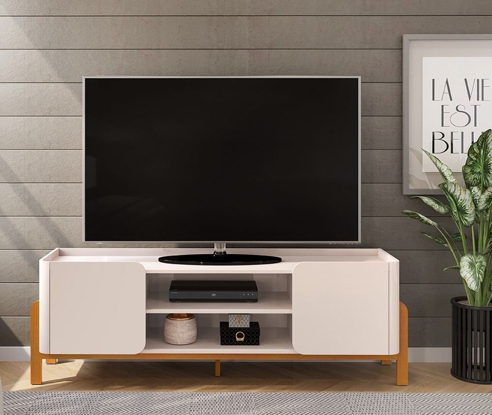 Rack Bancada Cher para Tv's até 65'' e 2 Portas de Giro Usinadas - Off ...