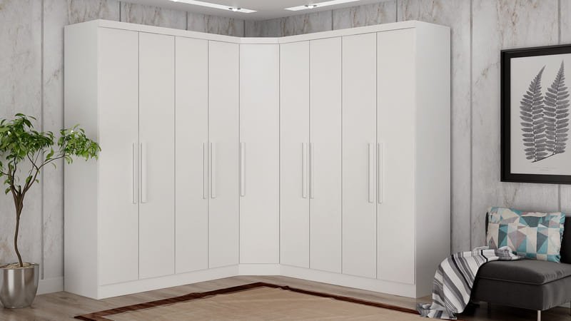 Modulado Closet Completo 9 Portas 6 Gavetas - Rizon-Branco - Móveis ...