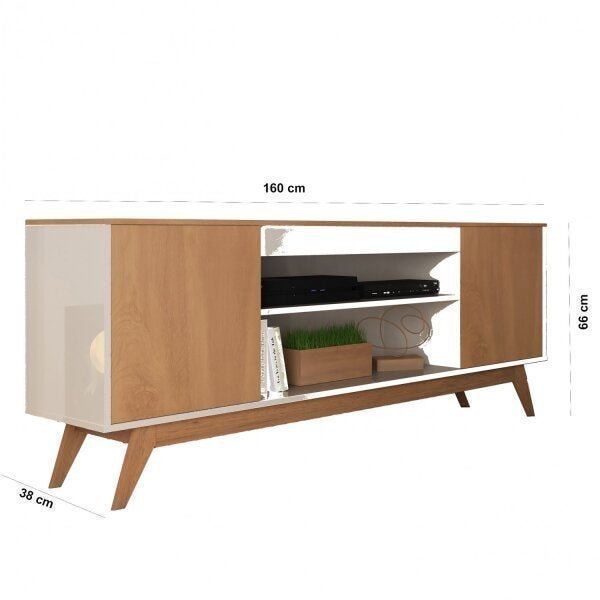 Rack para TV até 60 Polegadas 2 Portas Retrô Malibu Giga Móveis ...