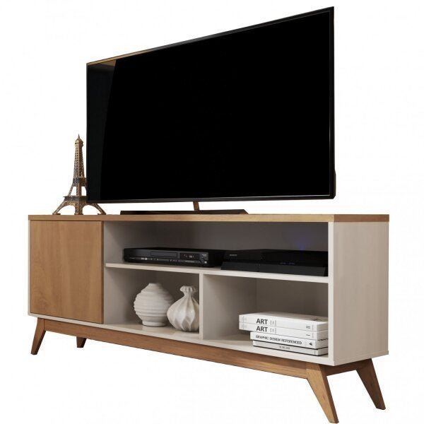 Rack Para TV até 55 Polegadas 1 Porta Retrô Malbec Giga Móveis | MadeiraMadeira
