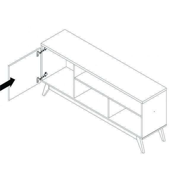 Rack Para TV até 55 Polegadas 1 Porta Retrô Malbec Giga Móveis ...