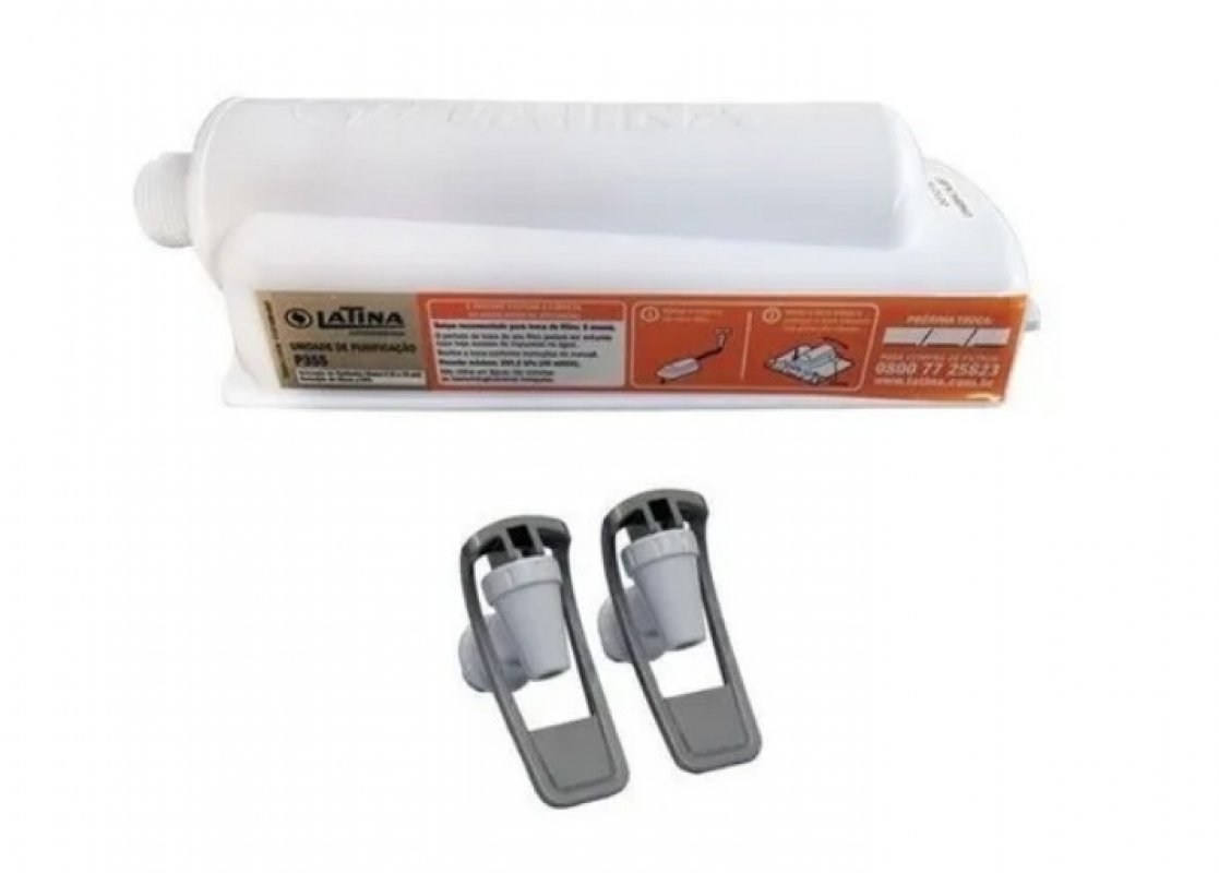 Kit Refil Latina P355 + Torneira 2 Peças Purificador Pa355 | MadeiraMadeira