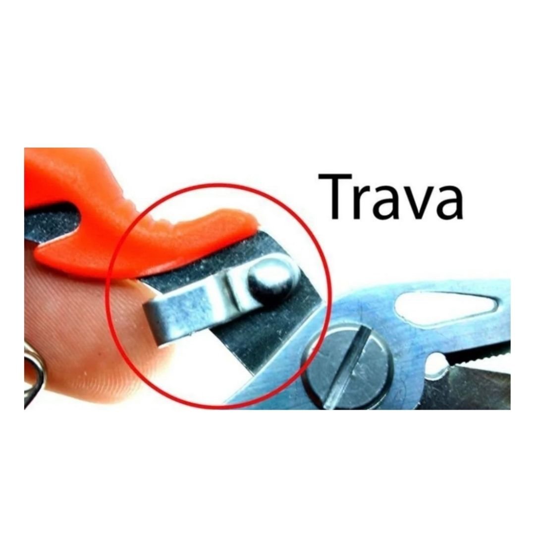 Alicate Pesca Multiuso Aço Inox Corta E Tira Anzol Laranja:Laranja ...