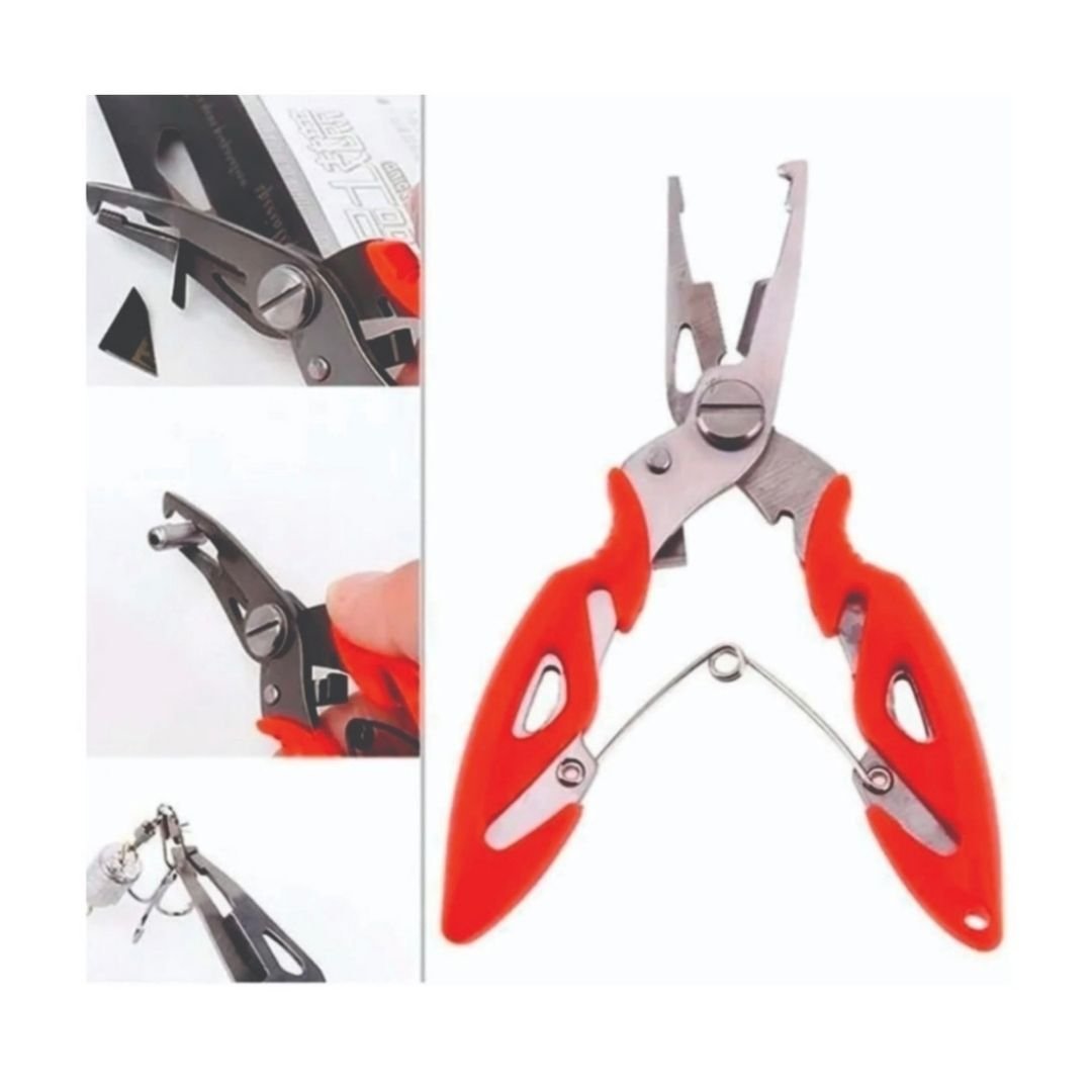 Alicate Pesca Multiuso Aço Inox Corta E Tira Anzol Laranja:Laranja ...