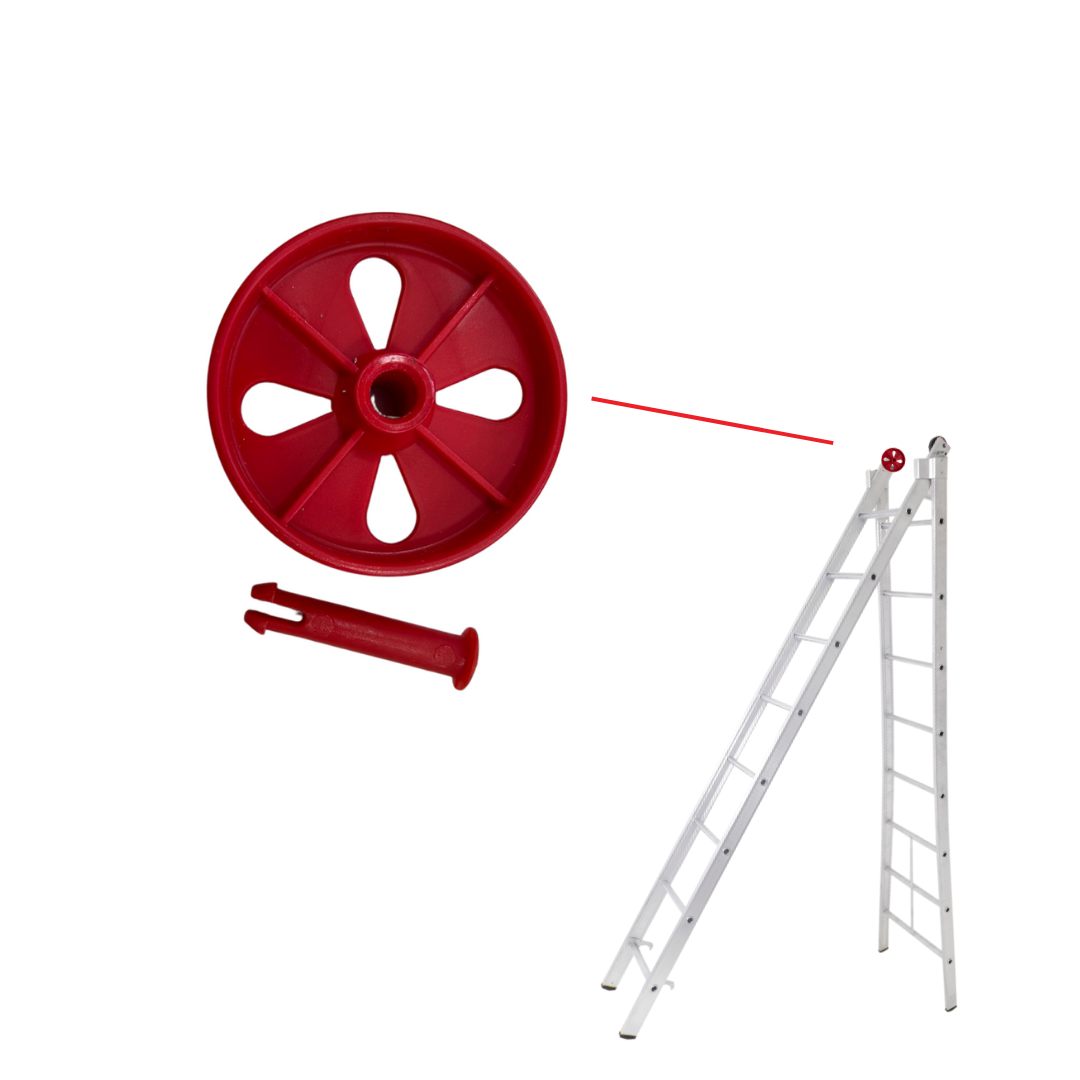 Kit Suporte Rodinha Disco Componente da Escada Extensiva | MadeiraMadeira