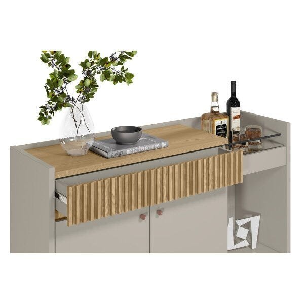 Buffet 133cm 2 Portas 1 Gaveta 1 Nicho Lucca | MadeiraMadeira