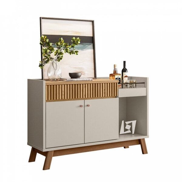 Buffet 133cm 2 Portas 1 Gaveta 1 Nicho Lucca | MadeiraMadeira