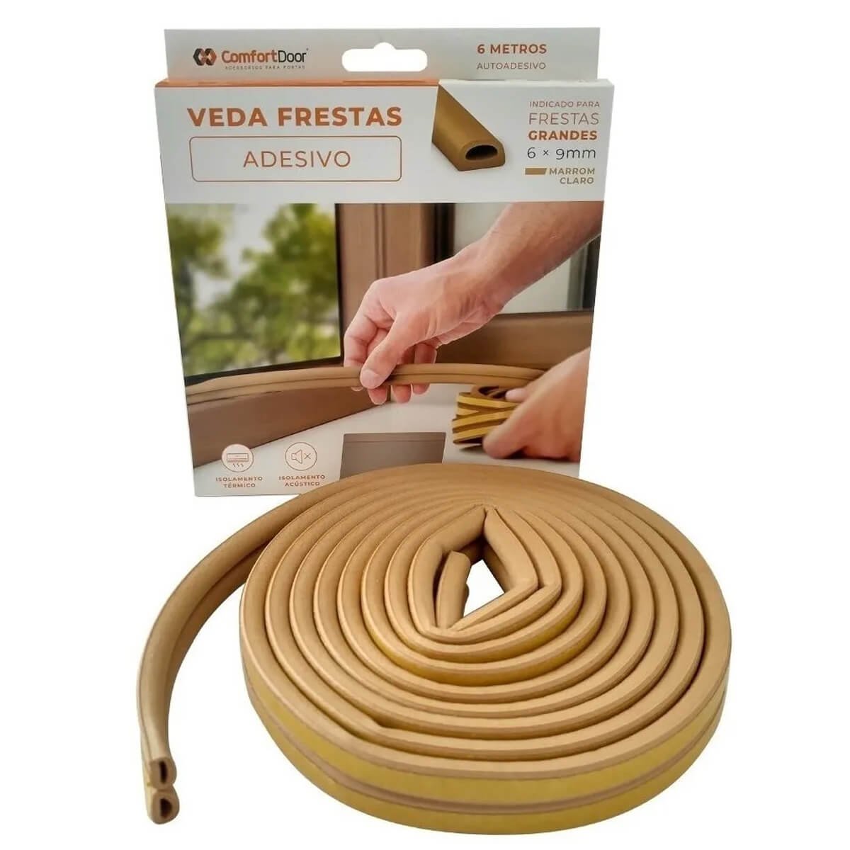 Veda Frestas para Portas e Janelas 6 Metros Veda Adesivo para Frestas ...