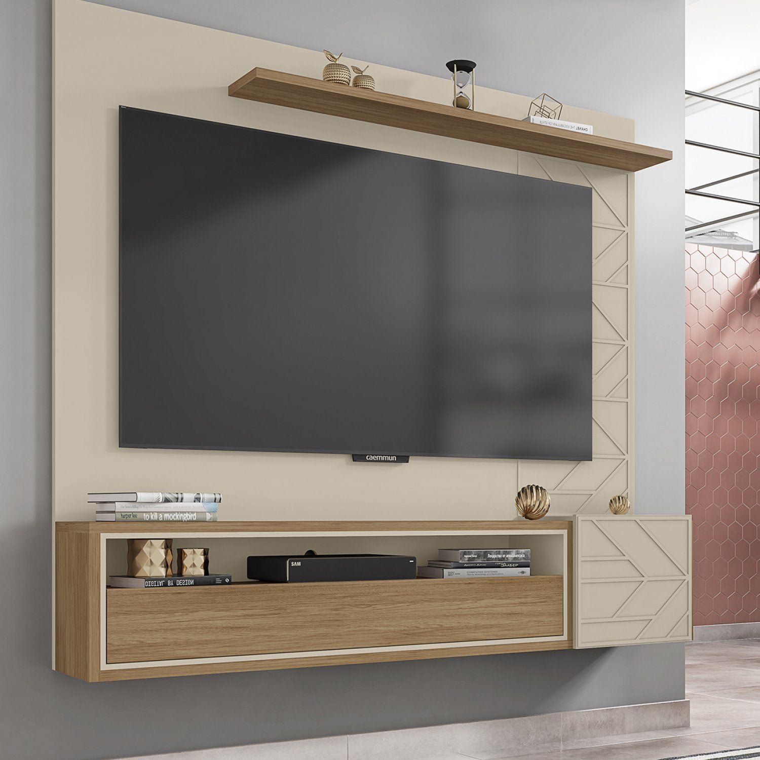 Painel para TV até 65 Polegadas Prisma Caemmun | MadeiraMadeira