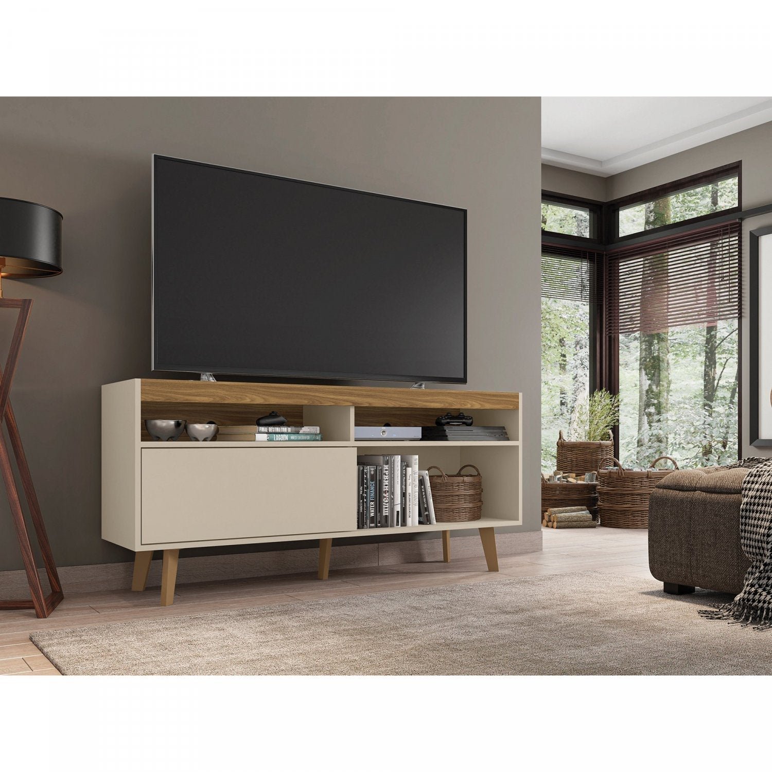 Rack para TV até 52 Polegadas 1 Porta Noah Caemmun | MadeiraMadeira