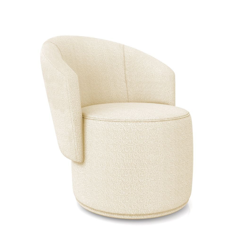 Poltrona Decorativa Orgânica Fixa para Sala Malu Bouclê M11 - D'rossi ...