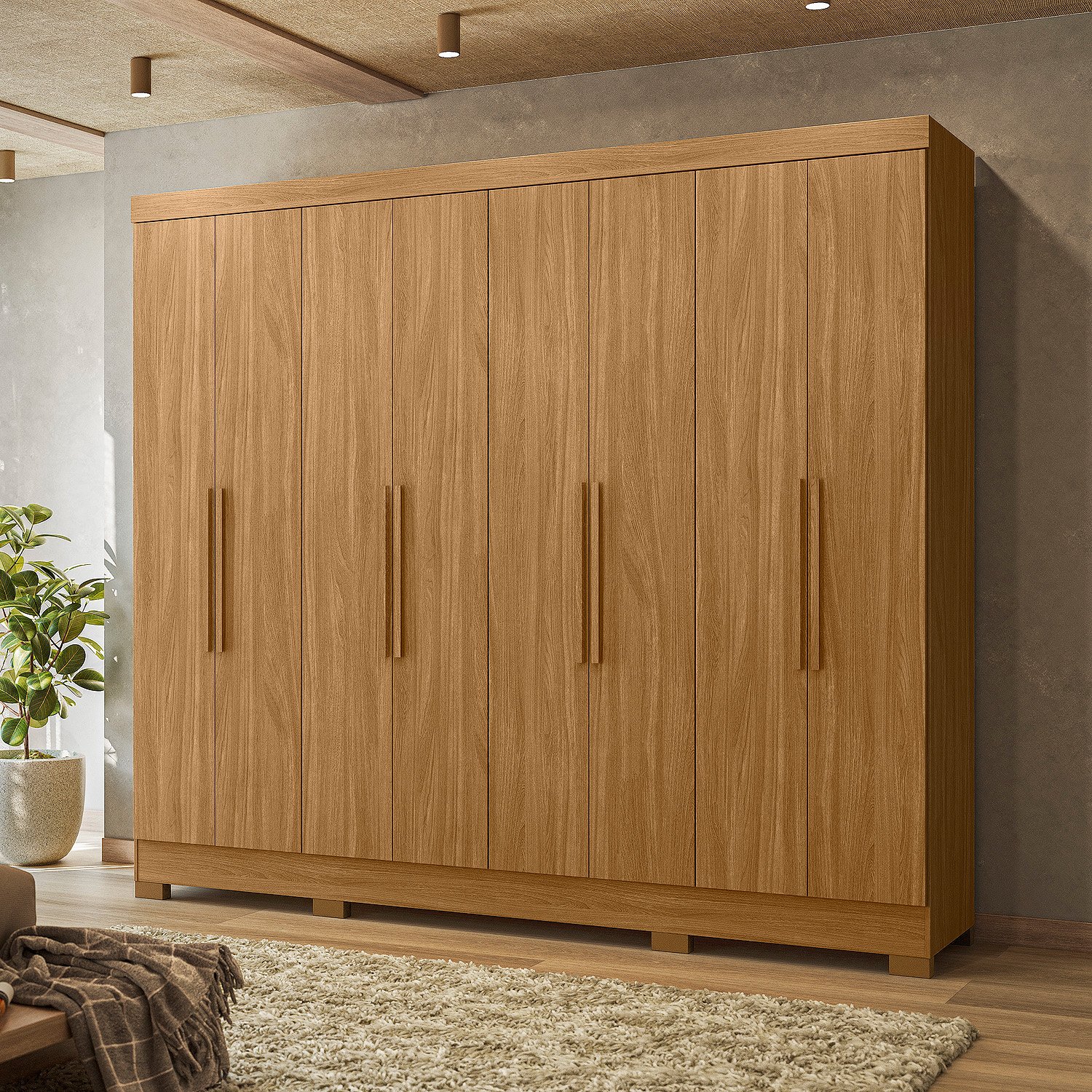 Roupeiro Casal 8 Portas 4 Gavetas Diplomata - Moval:freijo | MadeiraMadeira