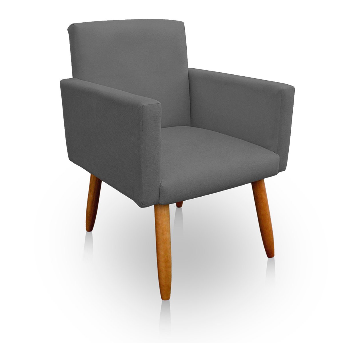 Poltrona Decorativa Nina para Sala e Quarto Suede Cinza - Lh Decor Los ...