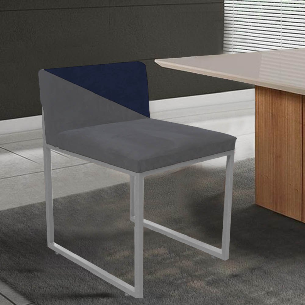 Kit 05 Cadeira Office Lee Duo Sala de Jantar Industrial Ferro Prata ...