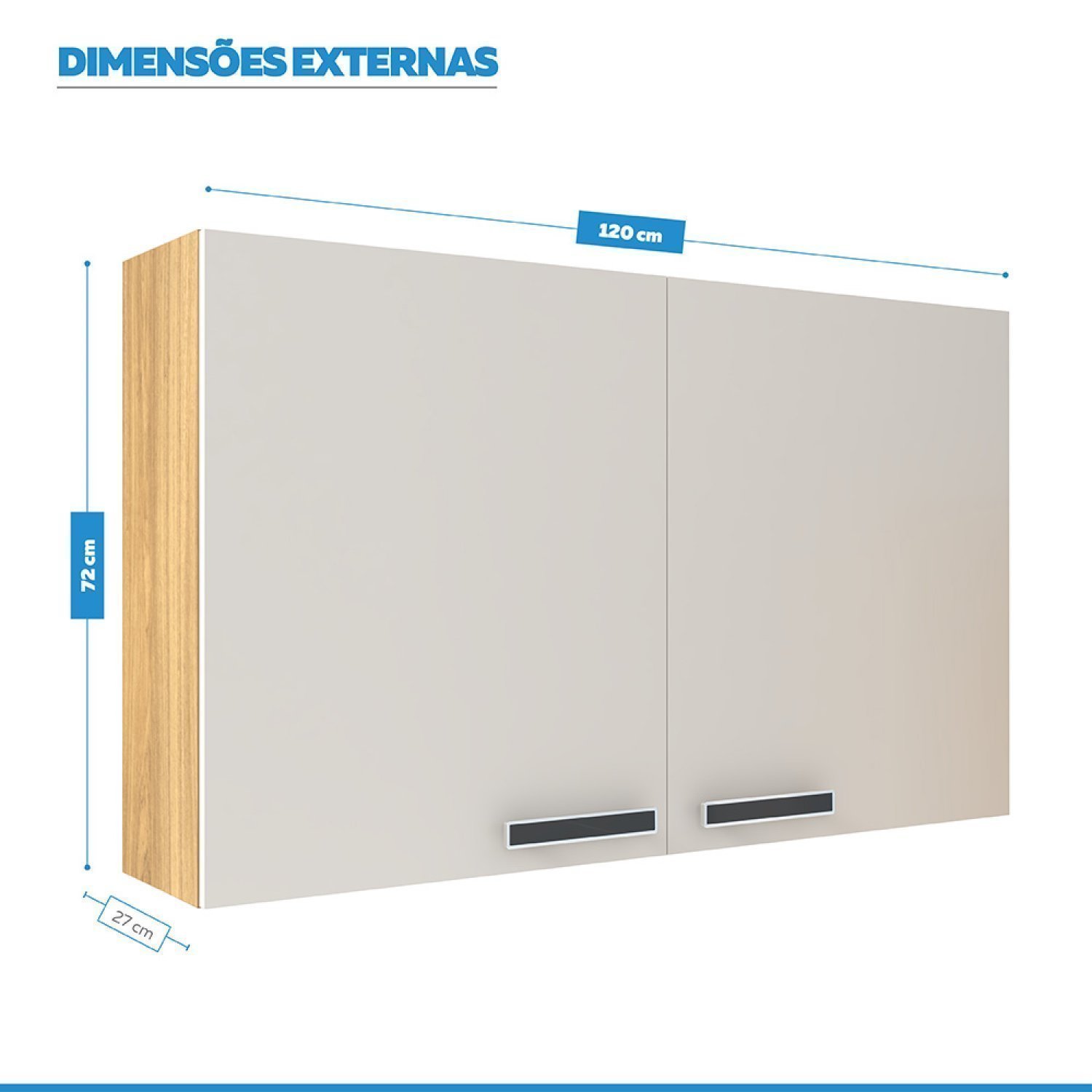 Armário Aéreo 2 Portas Reflecta New Jazz Itatiaia | MadeiraMadeira