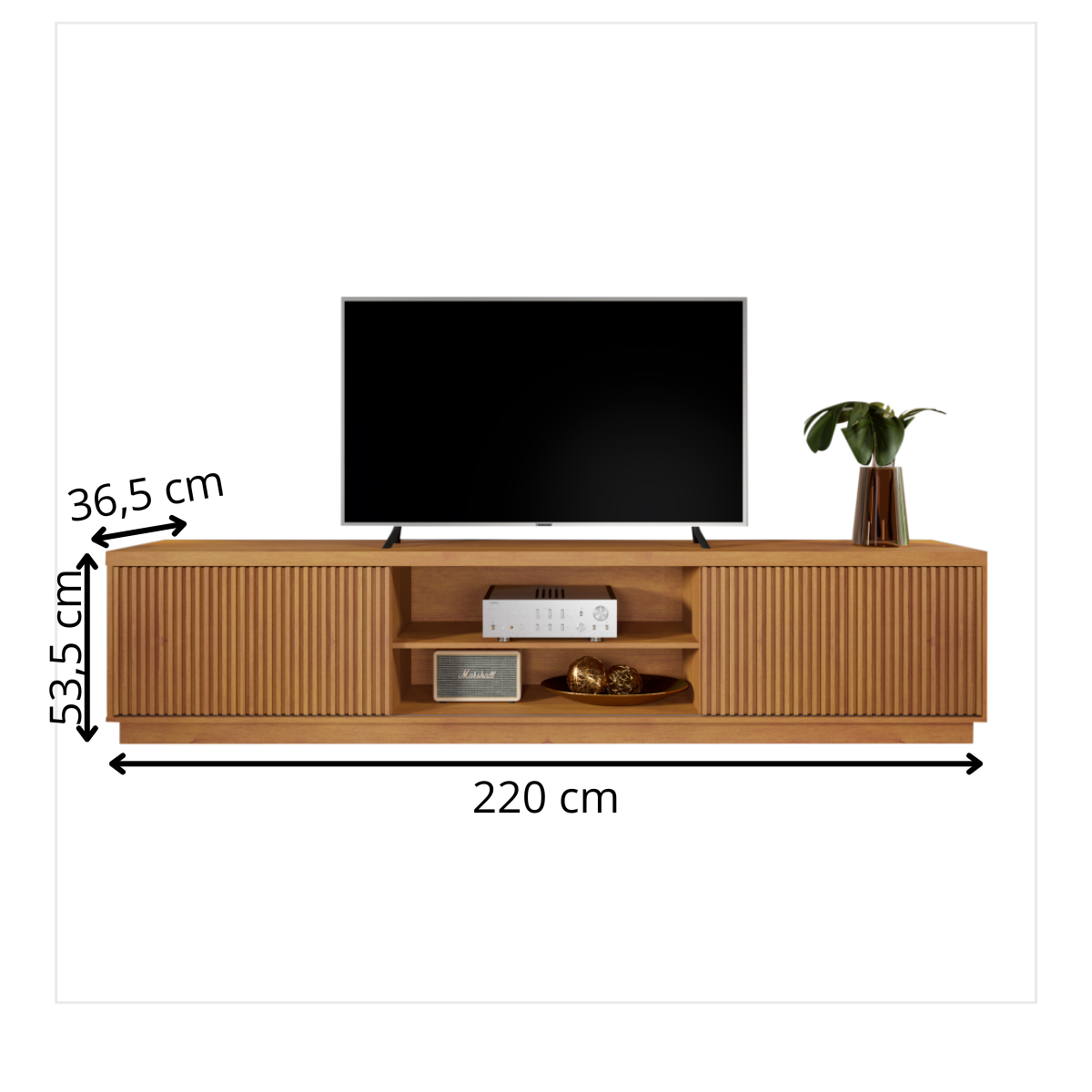 Rack 2 Porta para TV até 75 Polegadas Arezzo Mavaular Naturalle ...