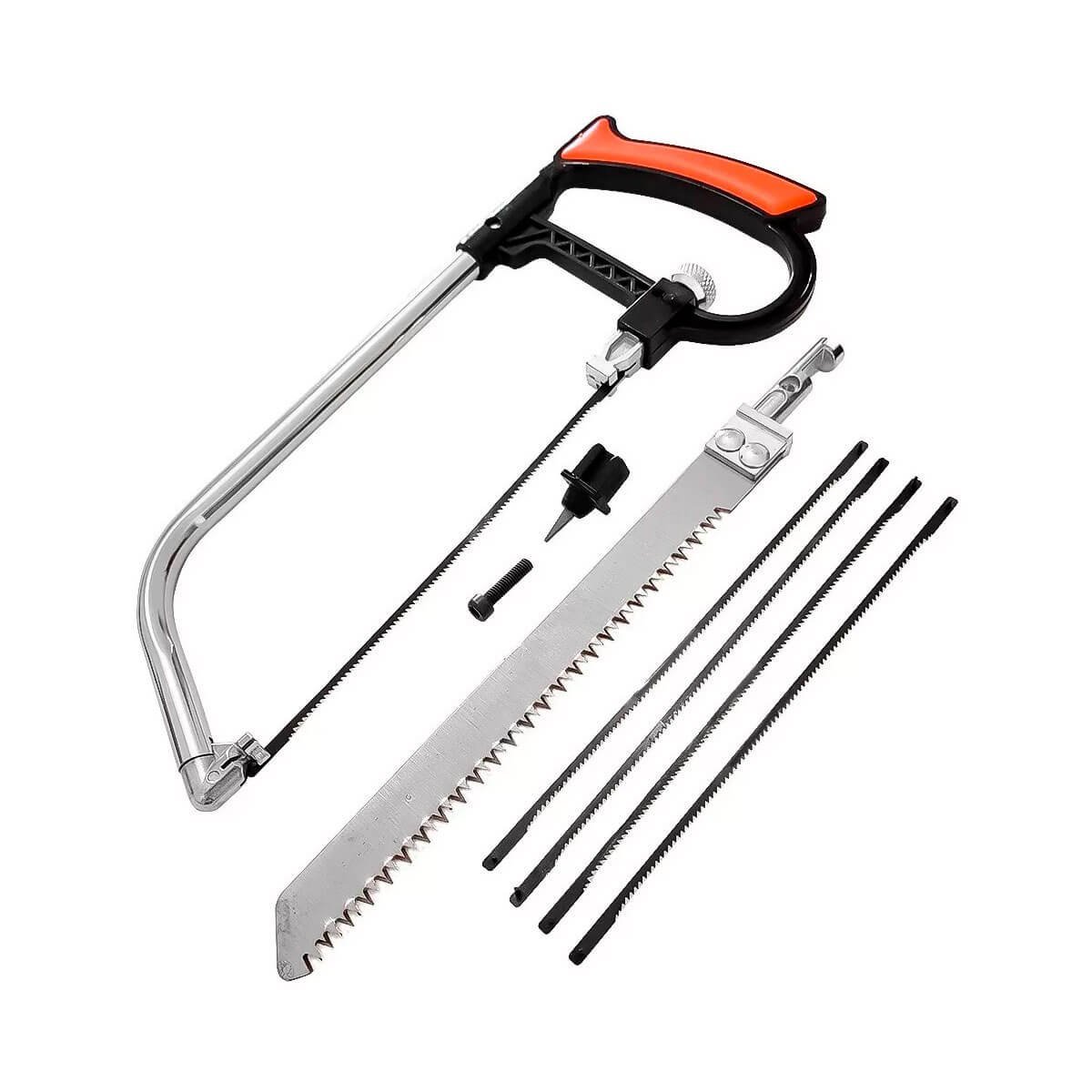 Mini Serrote Kit Arco com 7 Serras Ajustavel Resistente Aço Inox ...