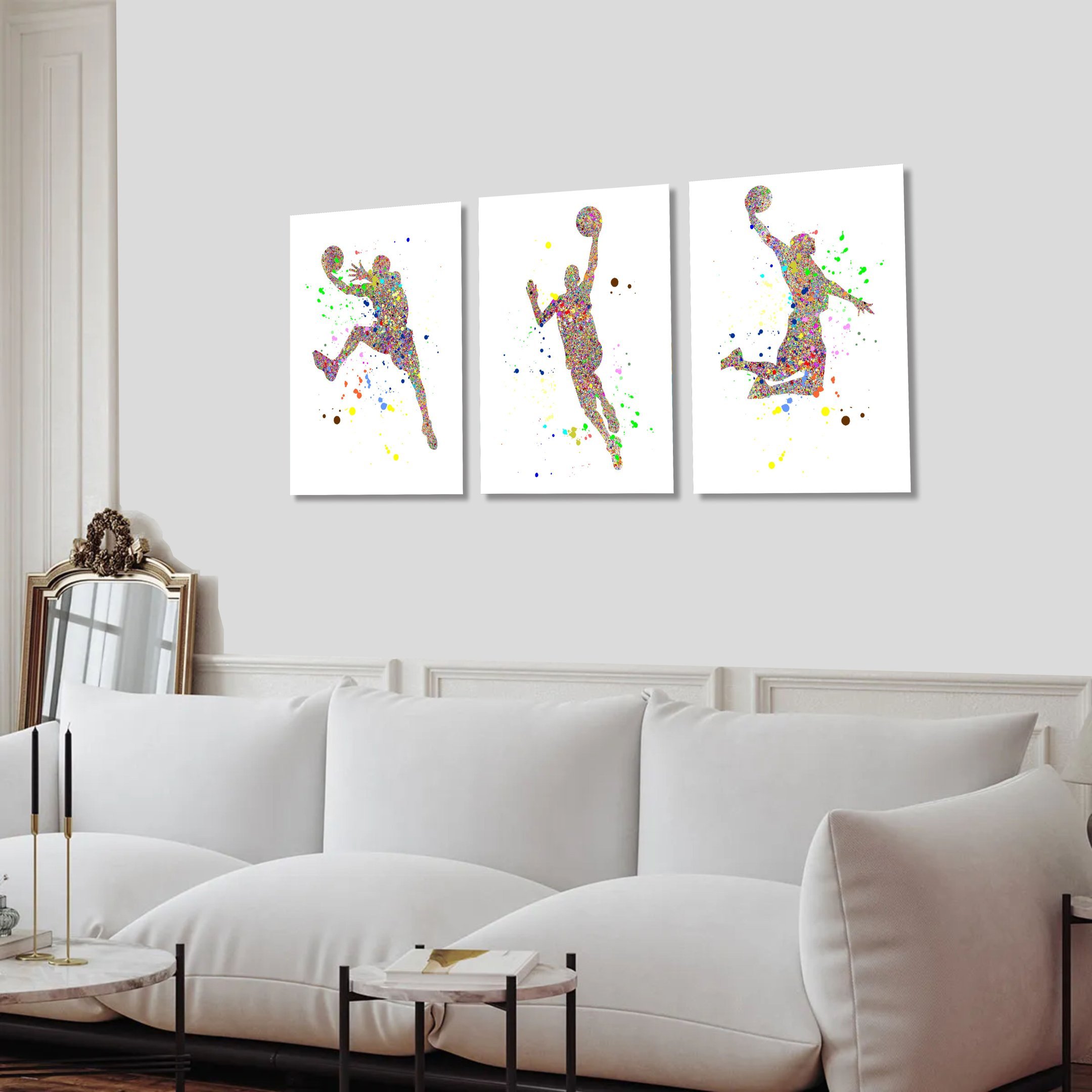 Conjunto com 3 Quadros Pintados a Mão Medindo 60x45cm Cada Quadro ...