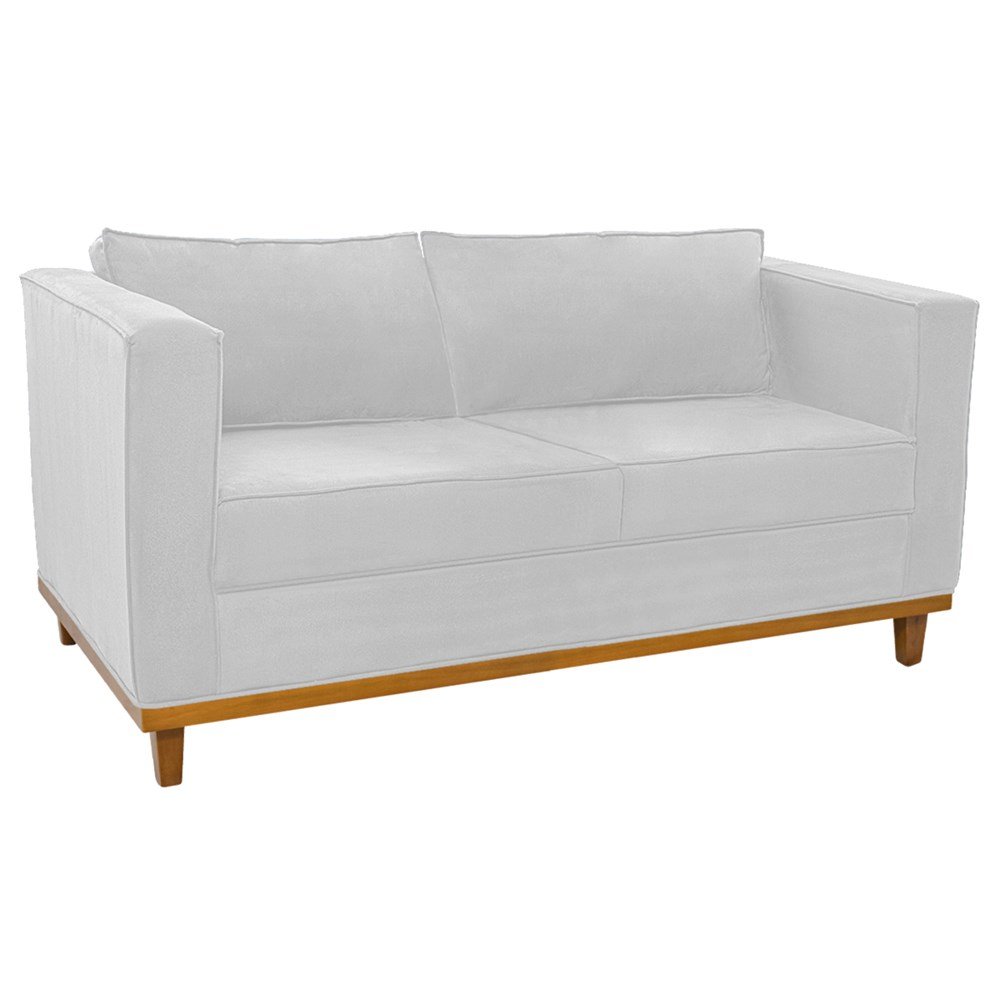 Sofá 2 Lugares Europa Suede Branco - Am Decor | MadeiraMadeira