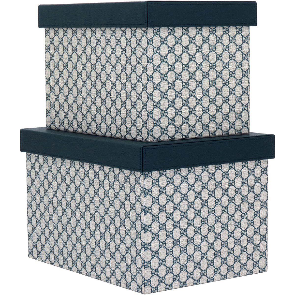 HOME&CO SATURNO CAIXA ORGANIZADORA SINTÉTICO AZUL 2PÇ | MadeiraMadeira