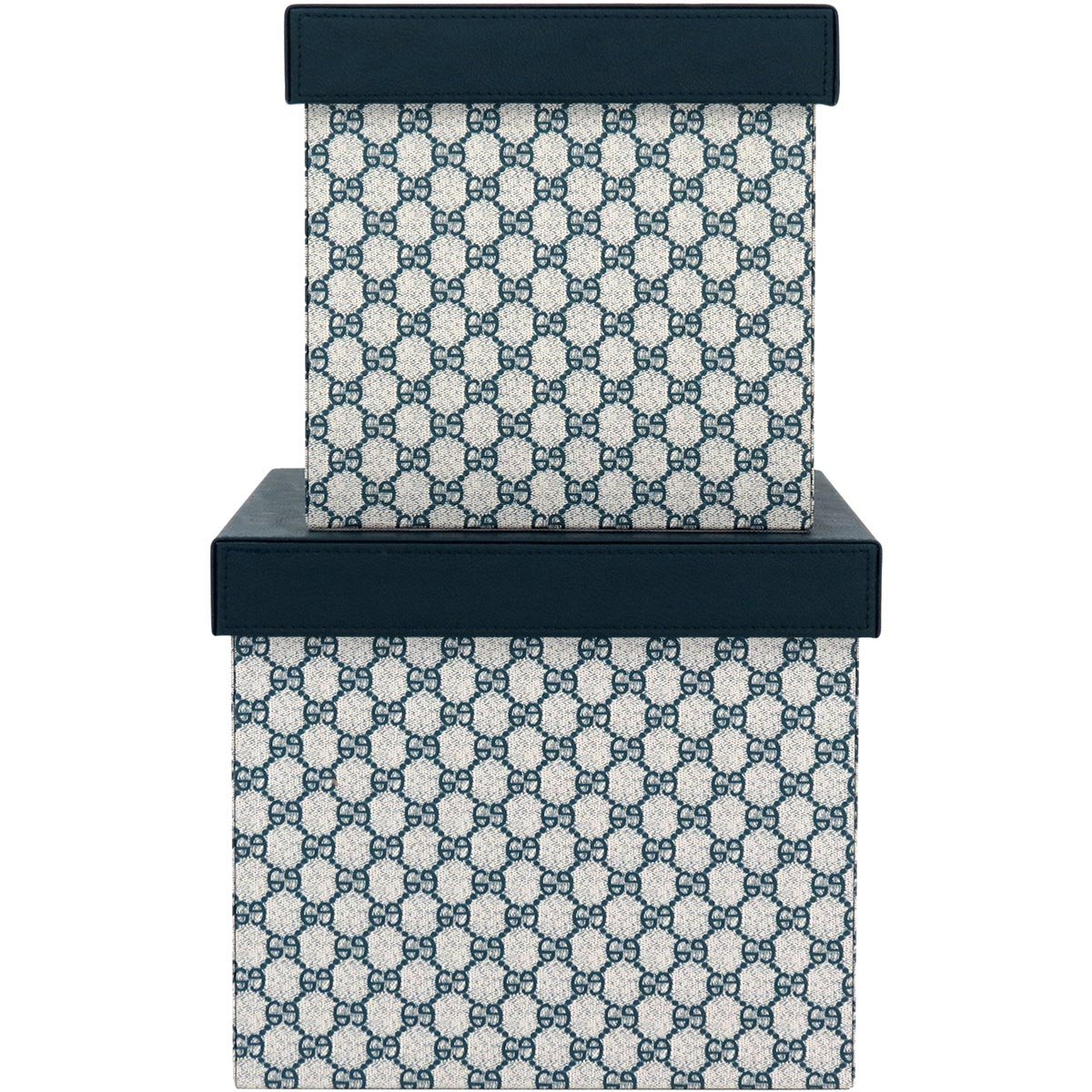 HOME&CO SATURNO CAIXA ORGANIZADORA SINTÉTICO AZUL 2PÇ | MadeiraMadeira