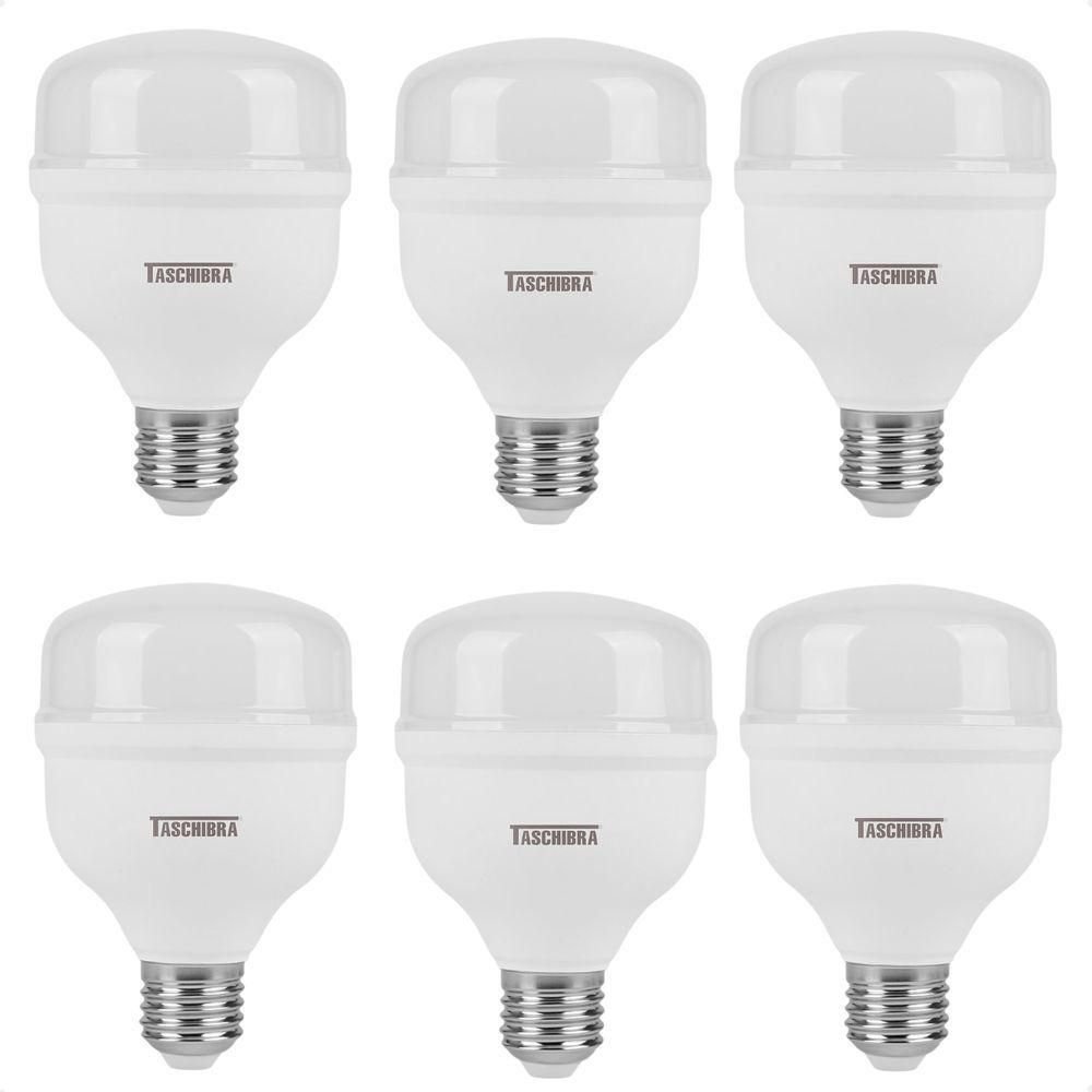 Kit 6 Lâmpadas High Led Tkl 20w Taschibra E27 Bivolt 3000k Quente | MadeiraMadeira