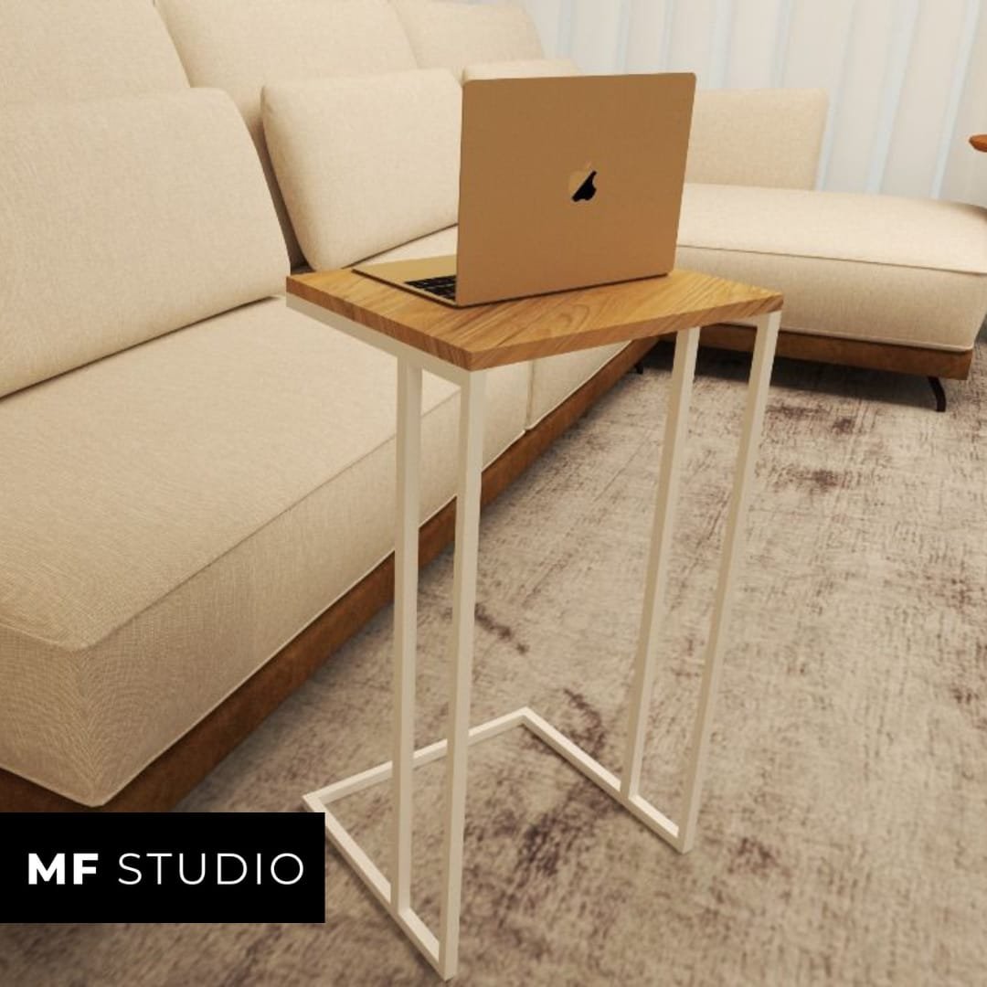 Mesa de Apoio Notebook - Estilo Industrial Mf Studio Ricori Nativo ...