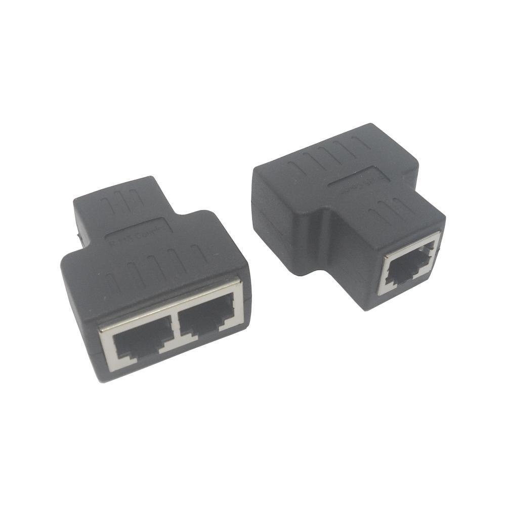 Kit 2 Conector Divisor Rj45 Fêmea 1x2 Rj45 Fêmea Mu 29 | MadeiraMadeira