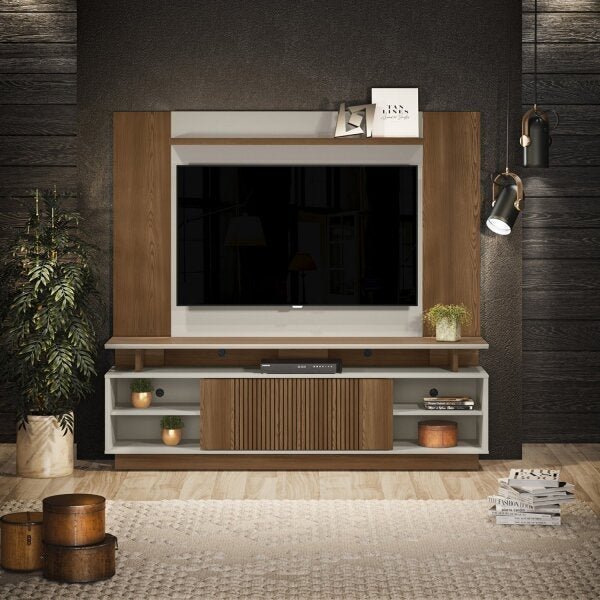 Rack com Painel para TV até 60 Polegadas Leblon e Aurora Linea Brasil ...