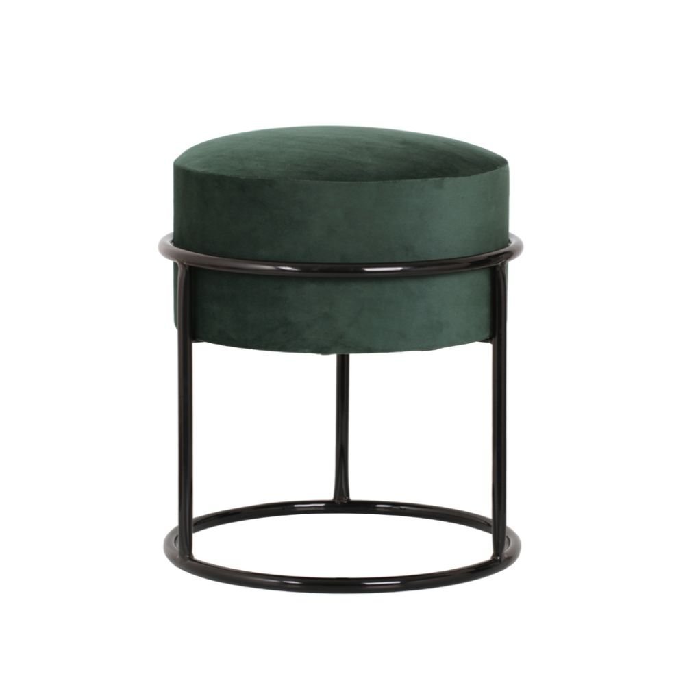Puff Banqueta Veludo Verde Provador de Loja Boutique Camarim ...