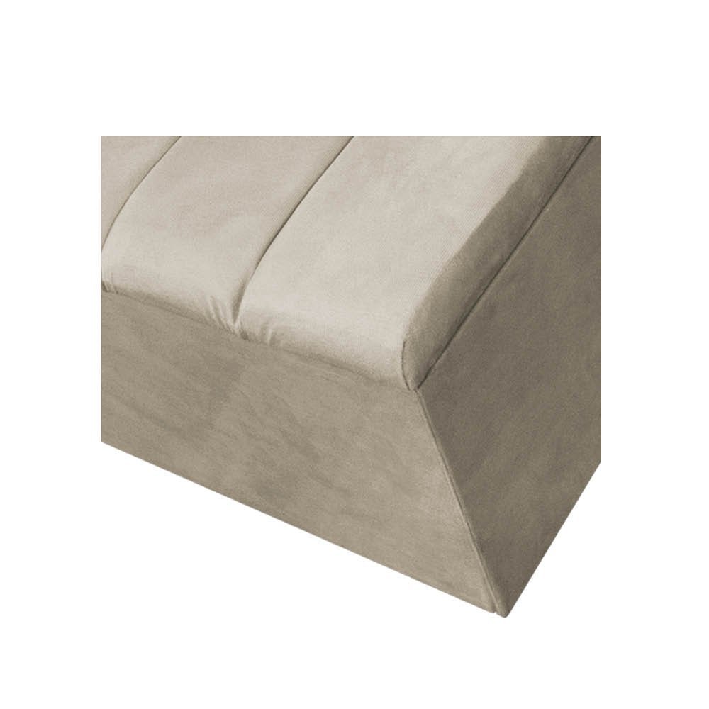 Kit Cabeceira e Calçadeira Sevilha P02 160 cm Queen Size Suede Bege ...