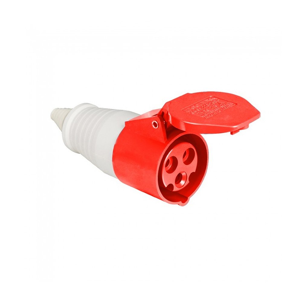 PLUG FÊMEA 16A 3P+T 6H 380V VERMELHO WEG | MadeiraMadeira