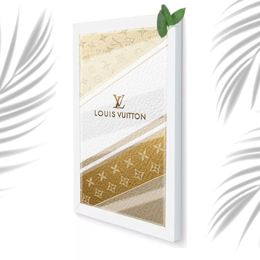 Quadro Decorativo Louis Vtn Escritório Loja +vidro 33x25cm:branco ...