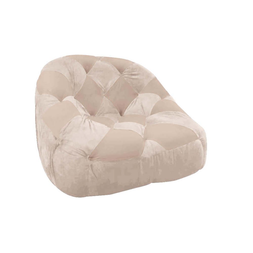 Poltrona Paloma Escritório Sala Pé Plástico Suede Bege e Suede Bege ...