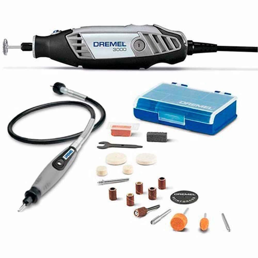 Micro Retífica Dremel 3000 com 18 Acess - 220v | MadeiraMadeira