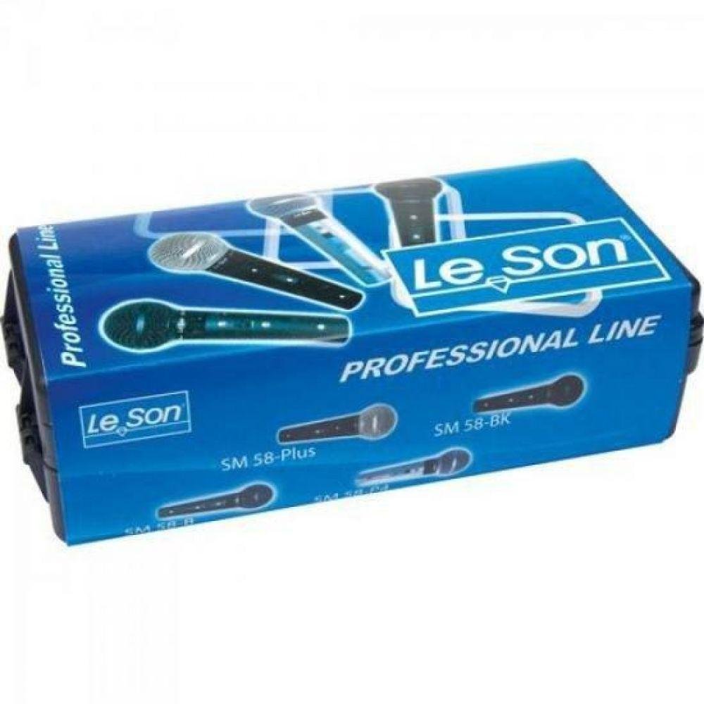 Microfone Profissional com Fio Sm58b Cardióide Preto Metálico Leson ...
