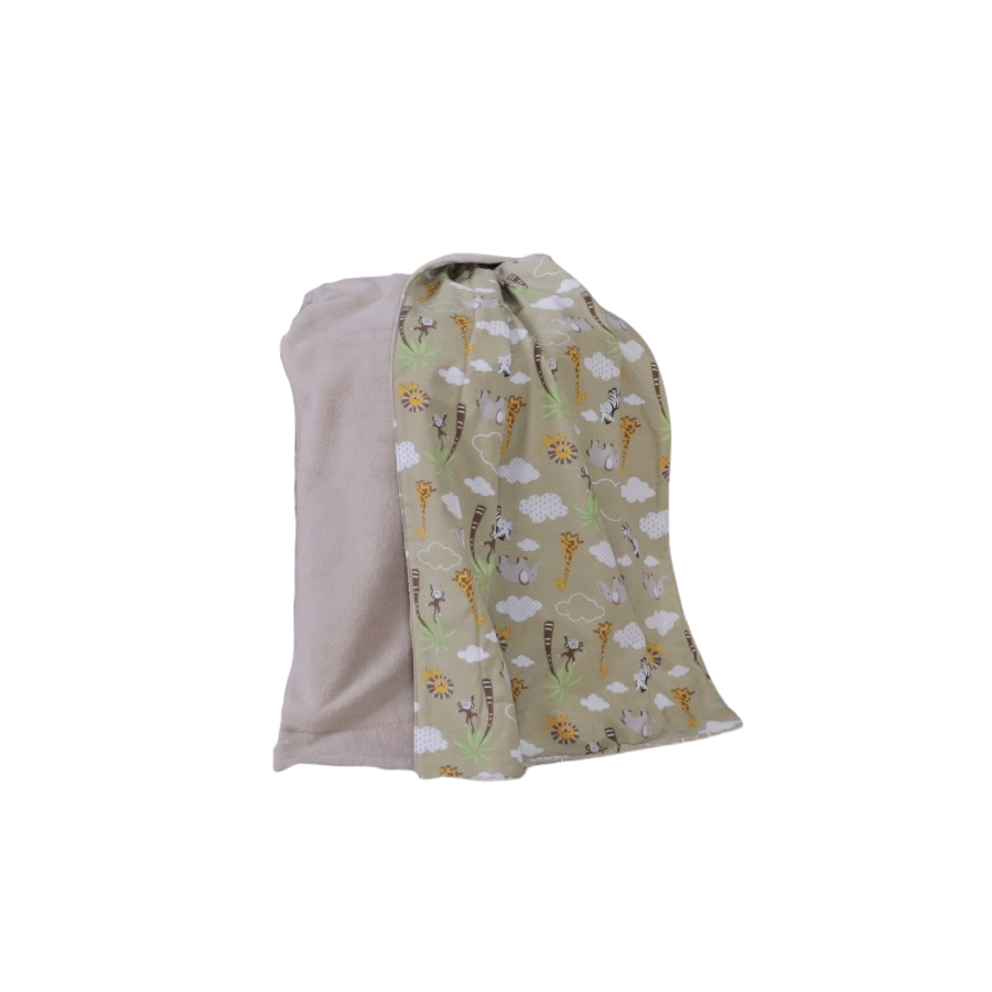 Manta Baby Cobertor de Bebe Dupla Face Menino Menina 1,15 X 0,95:safari ...