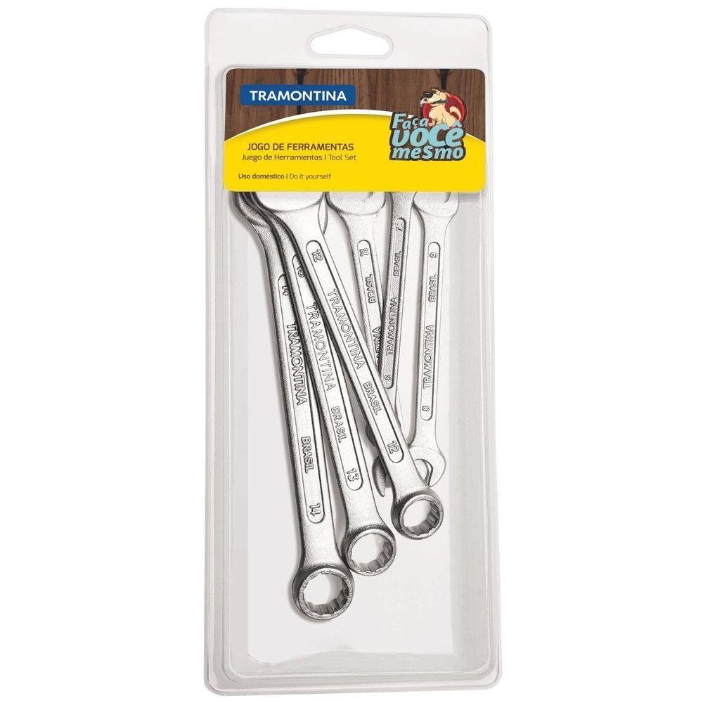 Jogo de Chaves Fixas e Combinadas com Corpo em Aço Especial Cromado ...