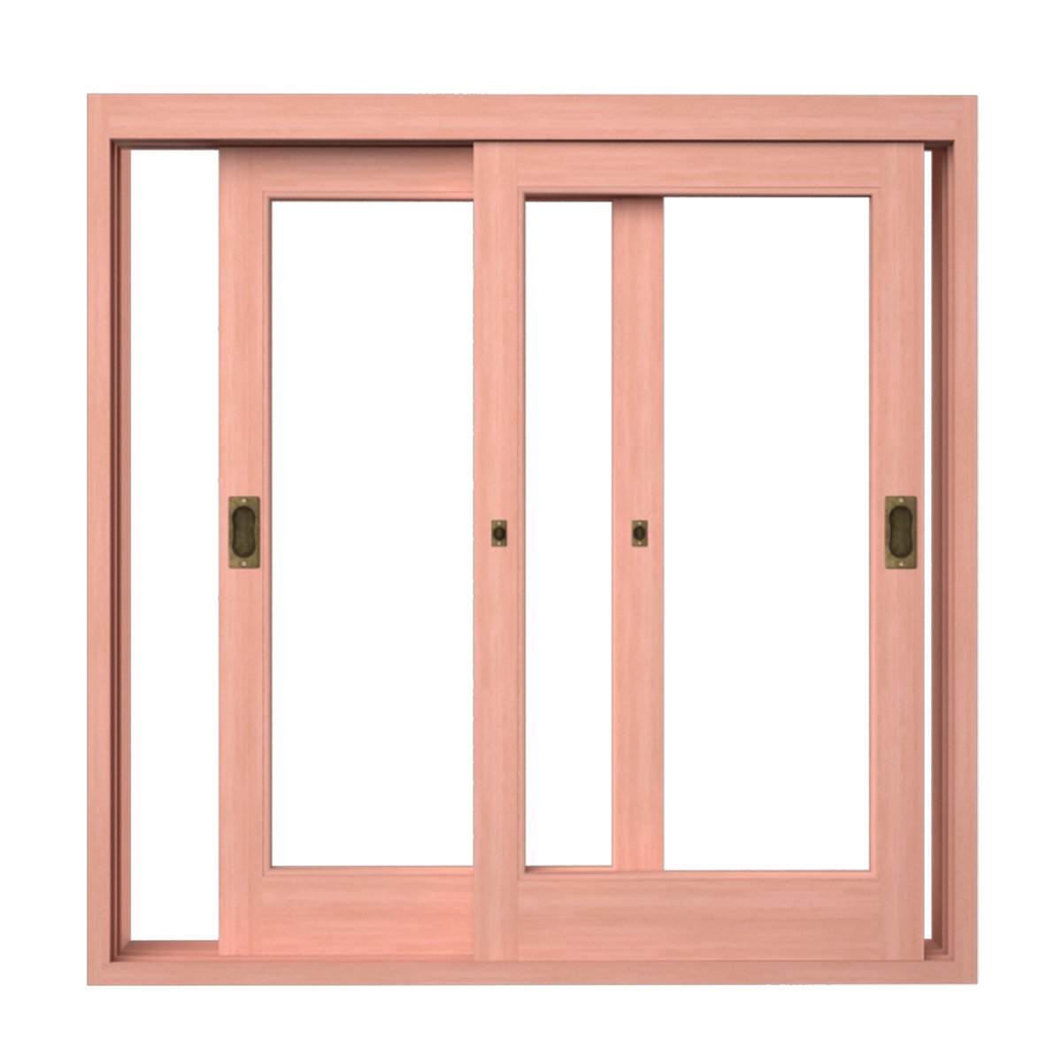 Janela com 2 Folhas de Correr em Madeira Maciça de Eucalipto Natural ...