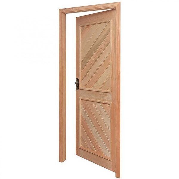 Porta de Madeira Lambril 213x94cm com Batente 9,4cm EWK P12 M30 ...