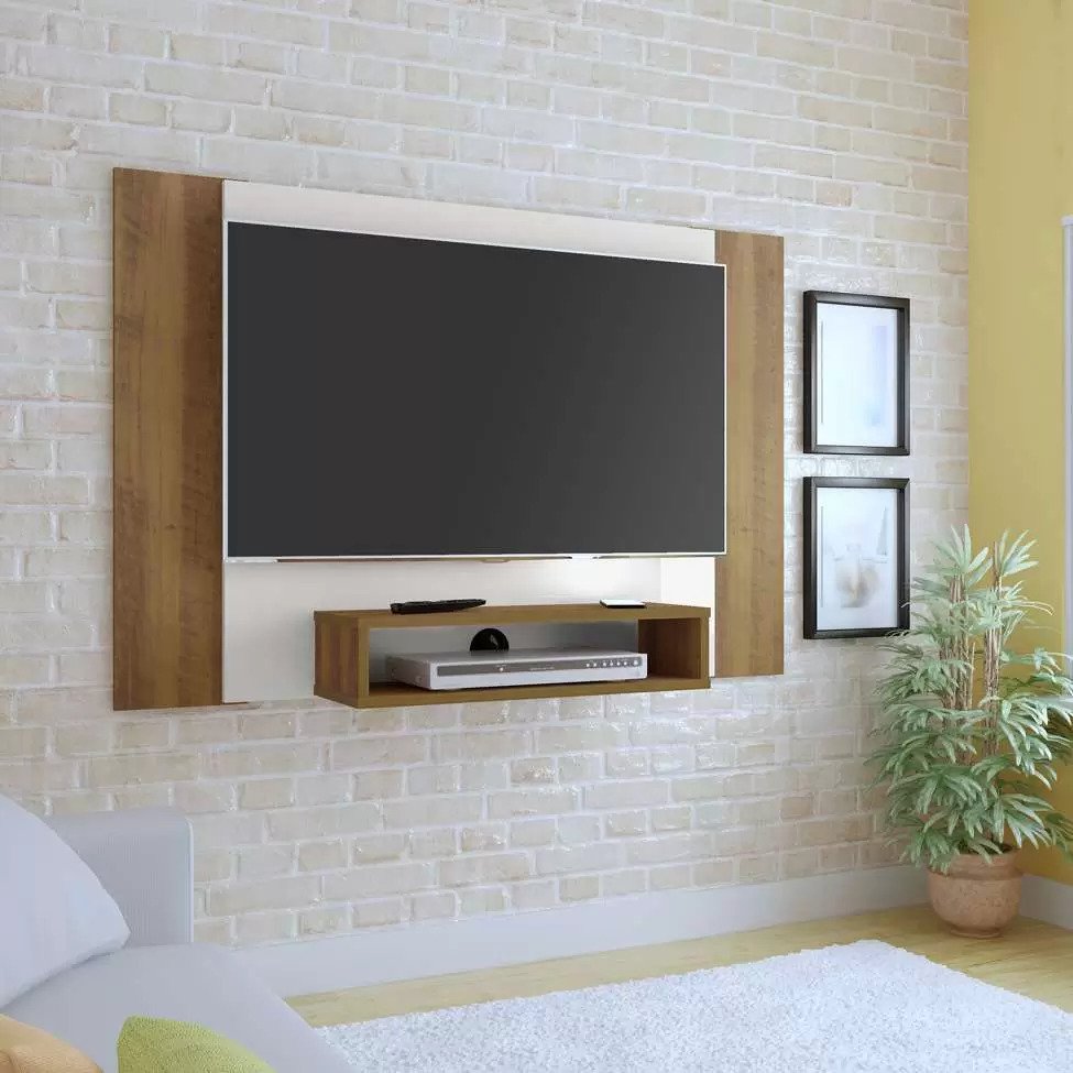 Painel Para TV até 40 Polegadas 1 Nicho Cine Pinho com OffWhite - Artely | MadeiraMadeira