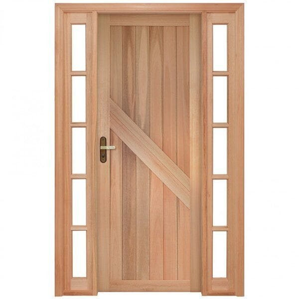 Porta de Madeira Lambril 213x134cm com Batente 9,4cm EWK P14 M34 ...