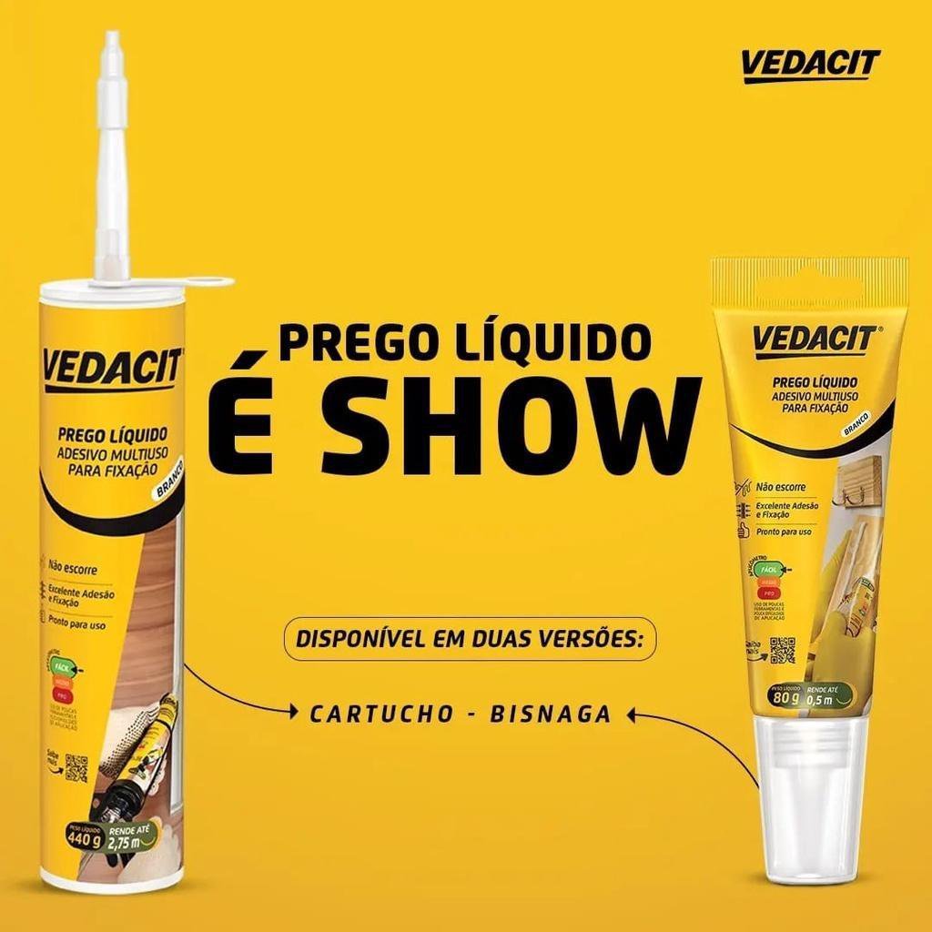 Prego Líquido Adesivo Selante Extra Forte 80G Vedacit | MadeiraMadeira