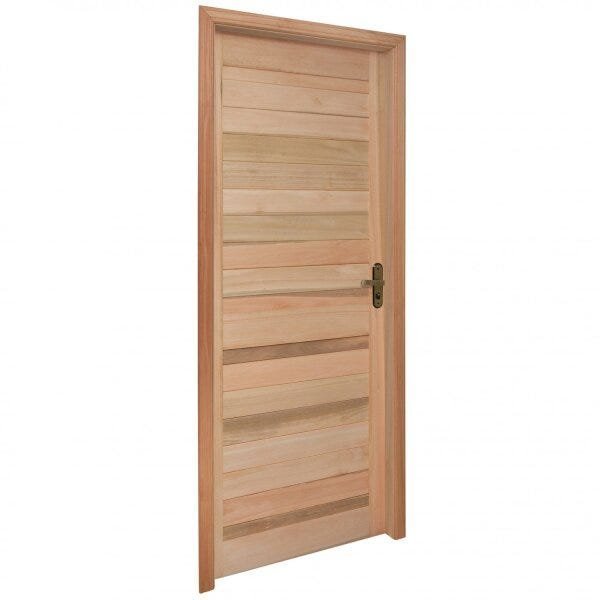 Porta de Madeira Lambril 213x84cm com Batente 9,4cm EWK P28 M30 ...