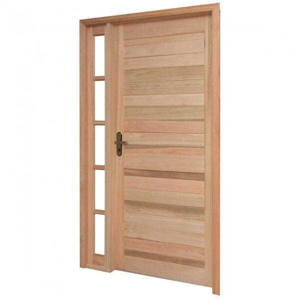 Porta de Madeira Lambril 213x109cm com Batente 9,4cm EWK P28 M33 ...
