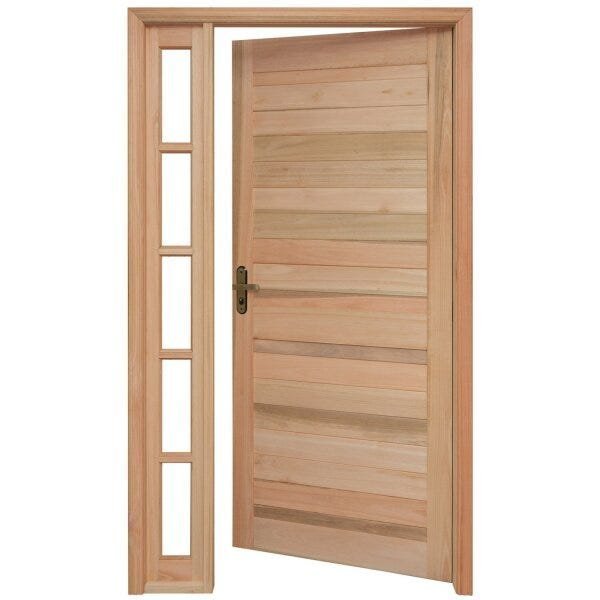 Porta de Madeira Lambril 213x109cm com Batente 9,4cm EWK P28 M33 ...