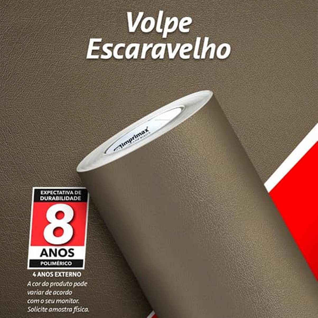 Adesivo Moveis Paredes Couro Volpe Escaravelho 200X60Cm - Imprimax | MadeiraMadeira