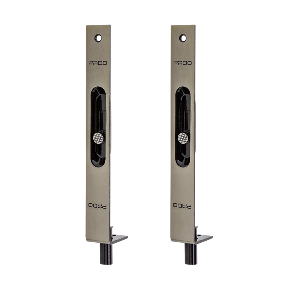 2 Trincos Fecho Embutir 16cm Aço Acabamento Bronze Pado Trinco de ...