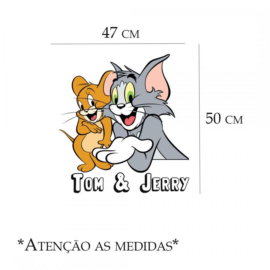Adesivo de Parede Tom e Jerry *ATENÇÃO AS MEDIDAS*:47 x 50 cm ...