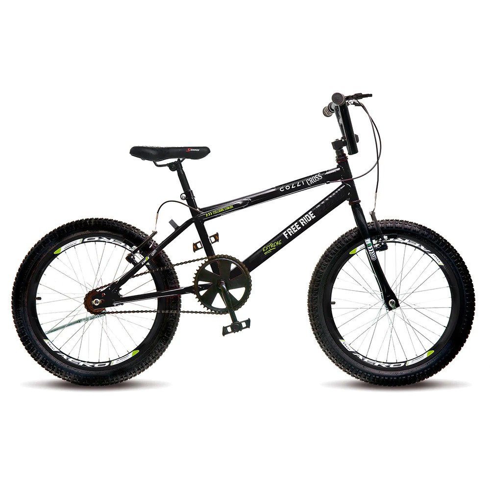Bicicleta Cross Extreme Aro20 36r F. V-break 110-11d Colli Preto Fosco ...